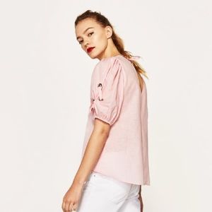 Zara | Tops | Zara Light Pink Top | Poshmark